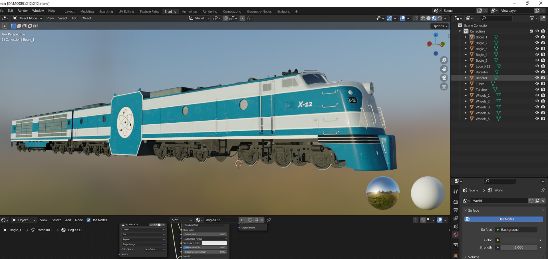 X-12 Atomic Locomotive Concept 3D Model - TurboSquid 2172313