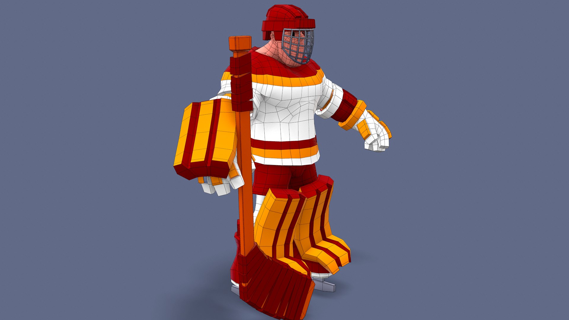 Hockey Goalkeeper Red Team 3D - TurboSquid 2101423