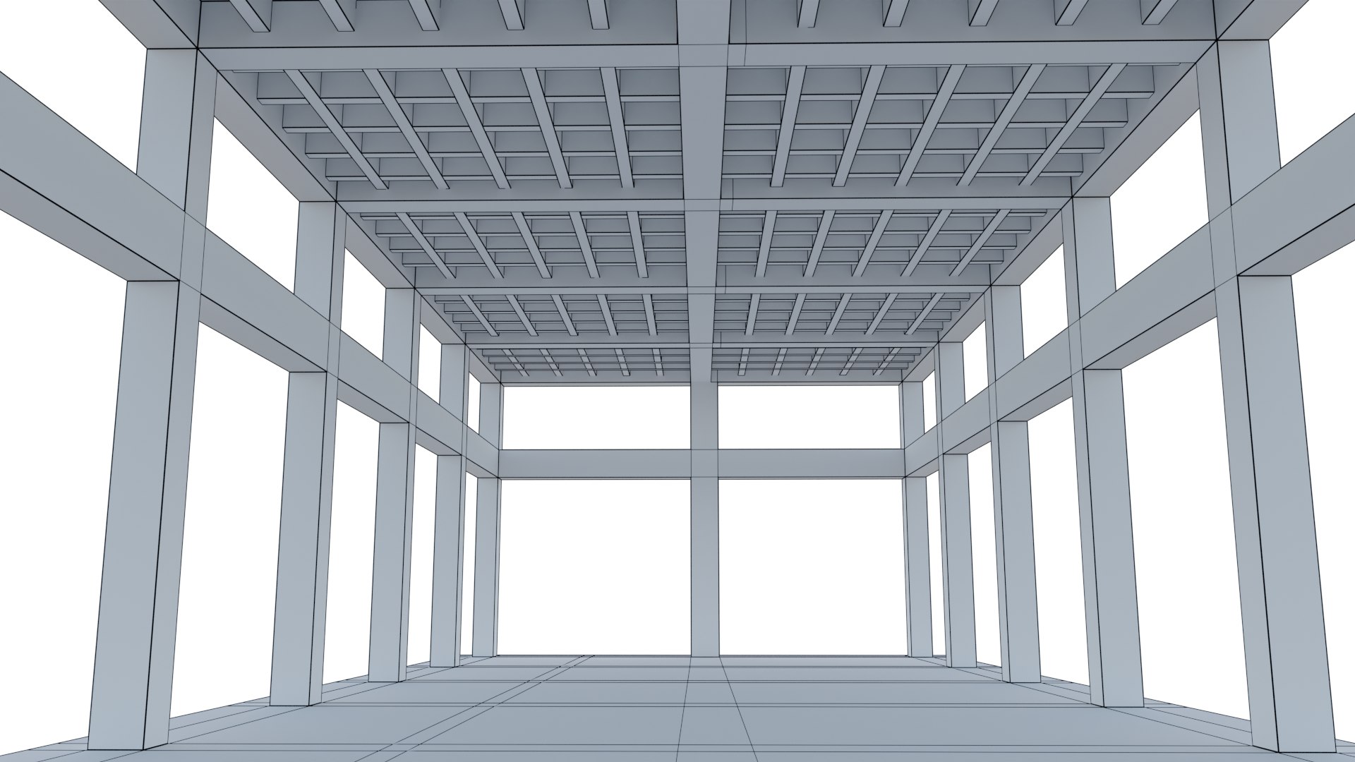 Concrete Frame Construction 3D Model - TurboSquid 2213443