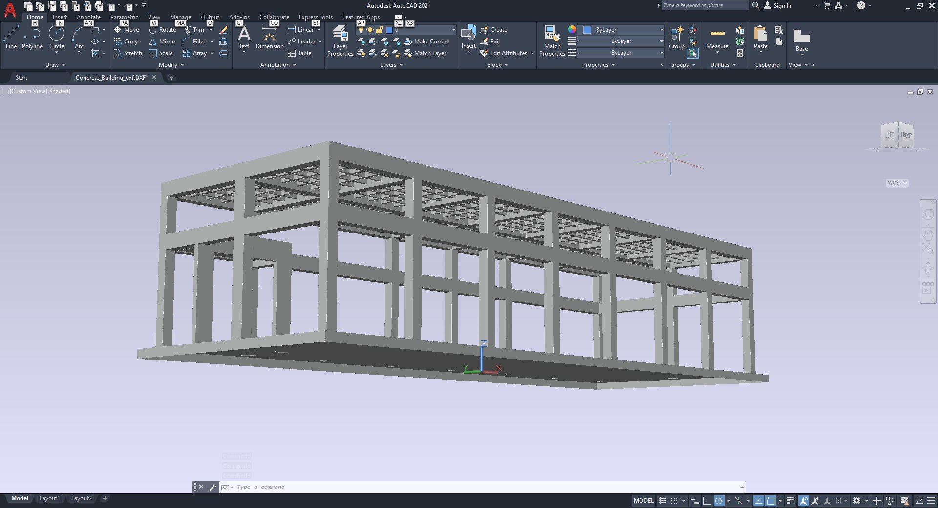 Concrete Frame Construction 3D Model - TurboSquid 2213443
