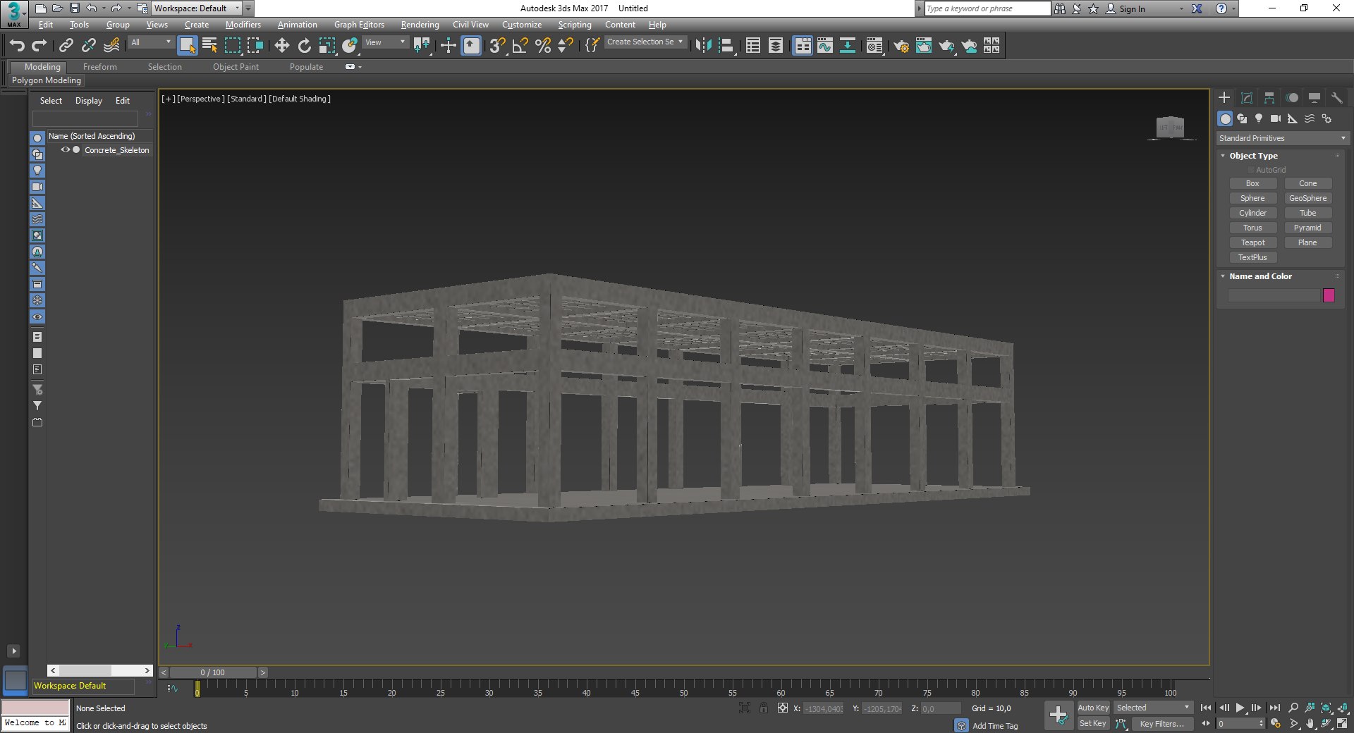Concrete Frame Construction 3D Model - TurboSquid 2213443