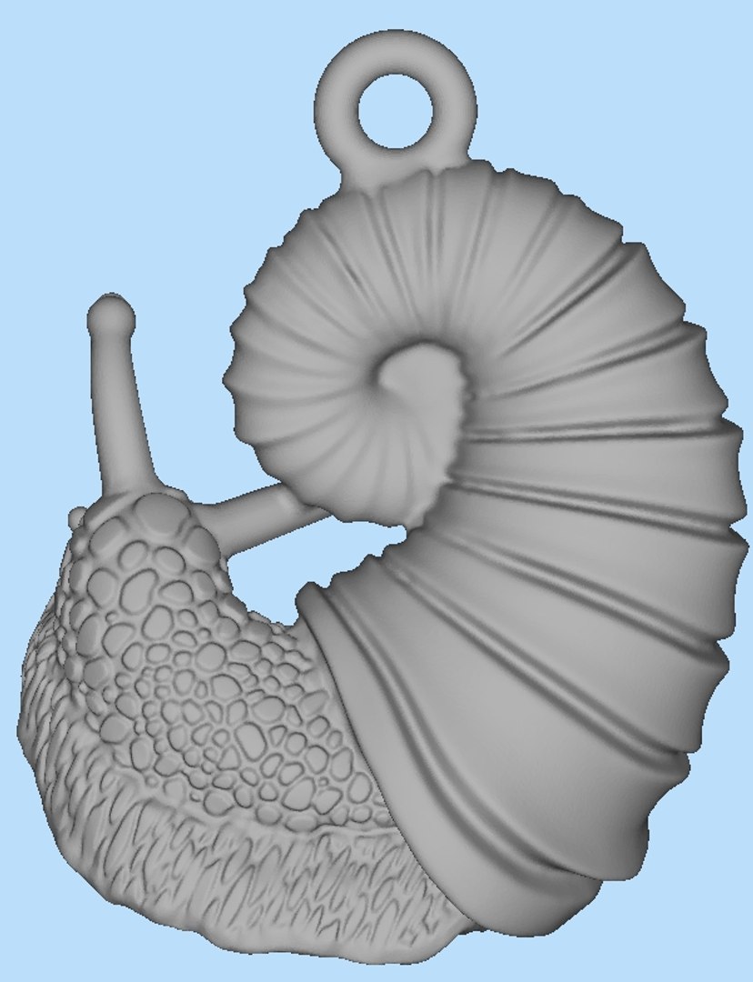 3D snail pendant jewelry model - TurboSquid 1481110