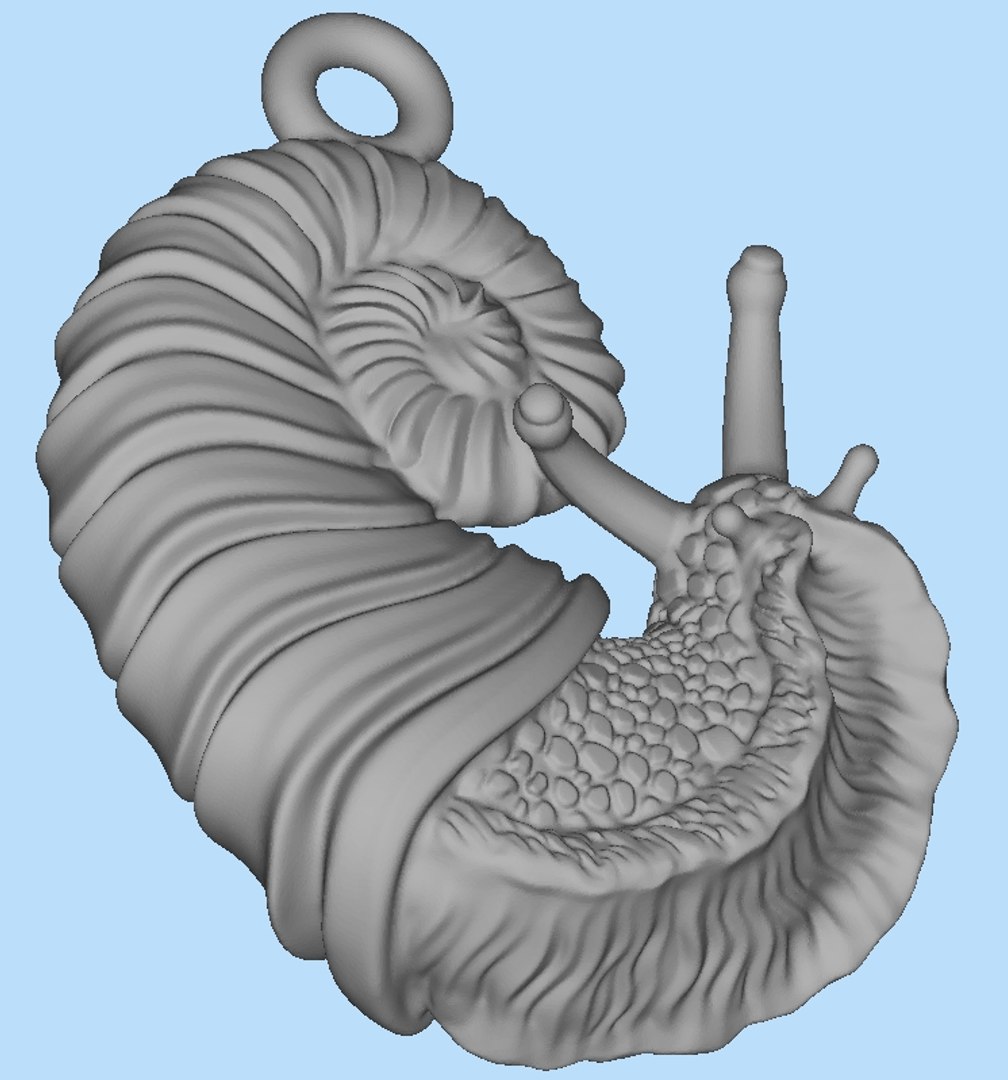 3D snail pendant jewelry model - TurboSquid 1481110