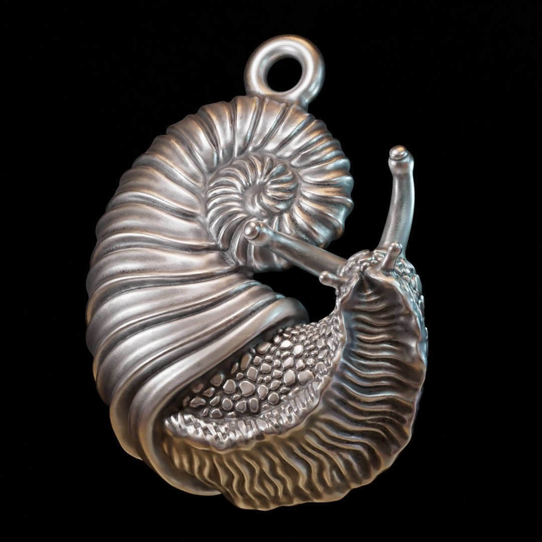 3D snail pendant jewelry model - TurboSquid 1481110