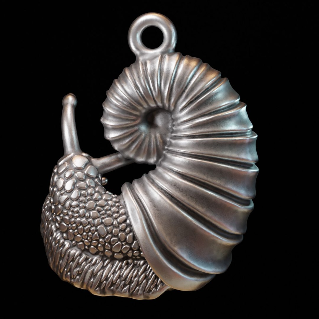 3D snail pendant jewelry model - TurboSquid 1481110