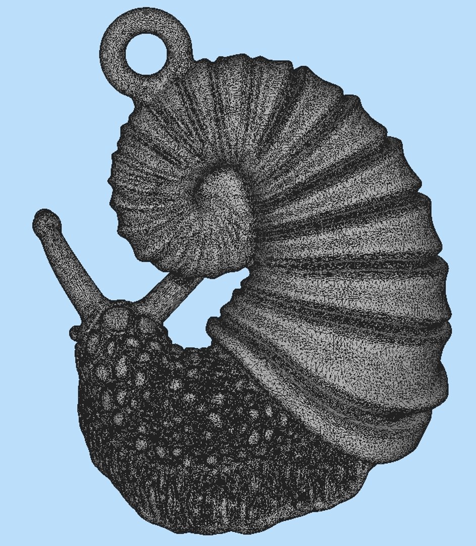 3D snail pendant jewelry model - TurboSquid 1481110