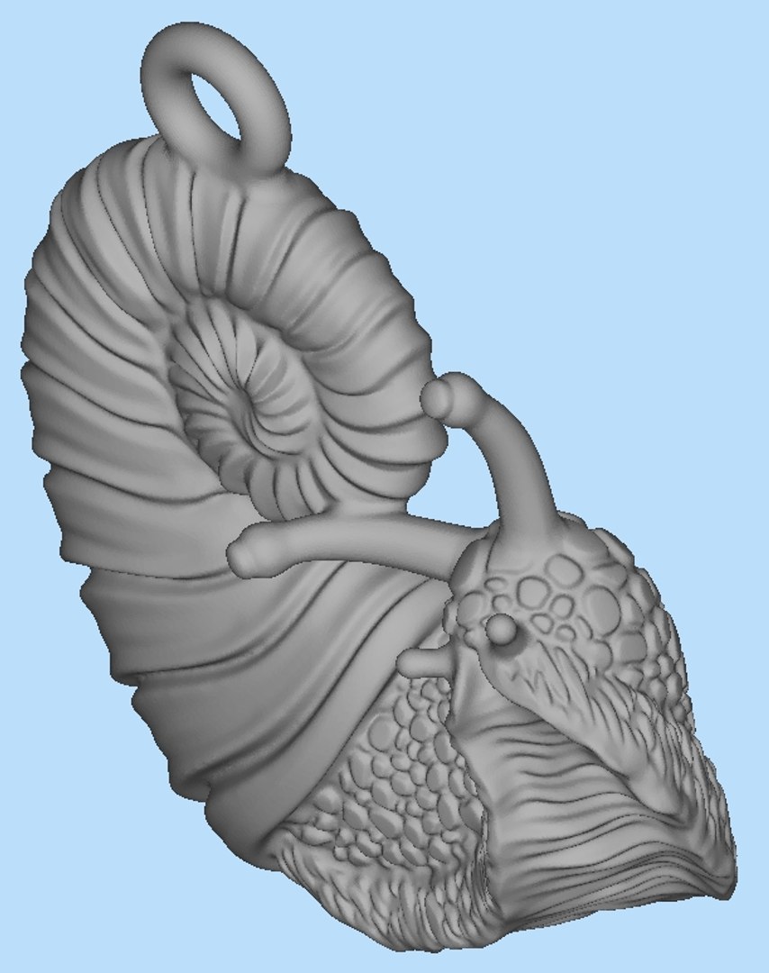 3D snail pendant jewelry model - TurboSquid 1481110