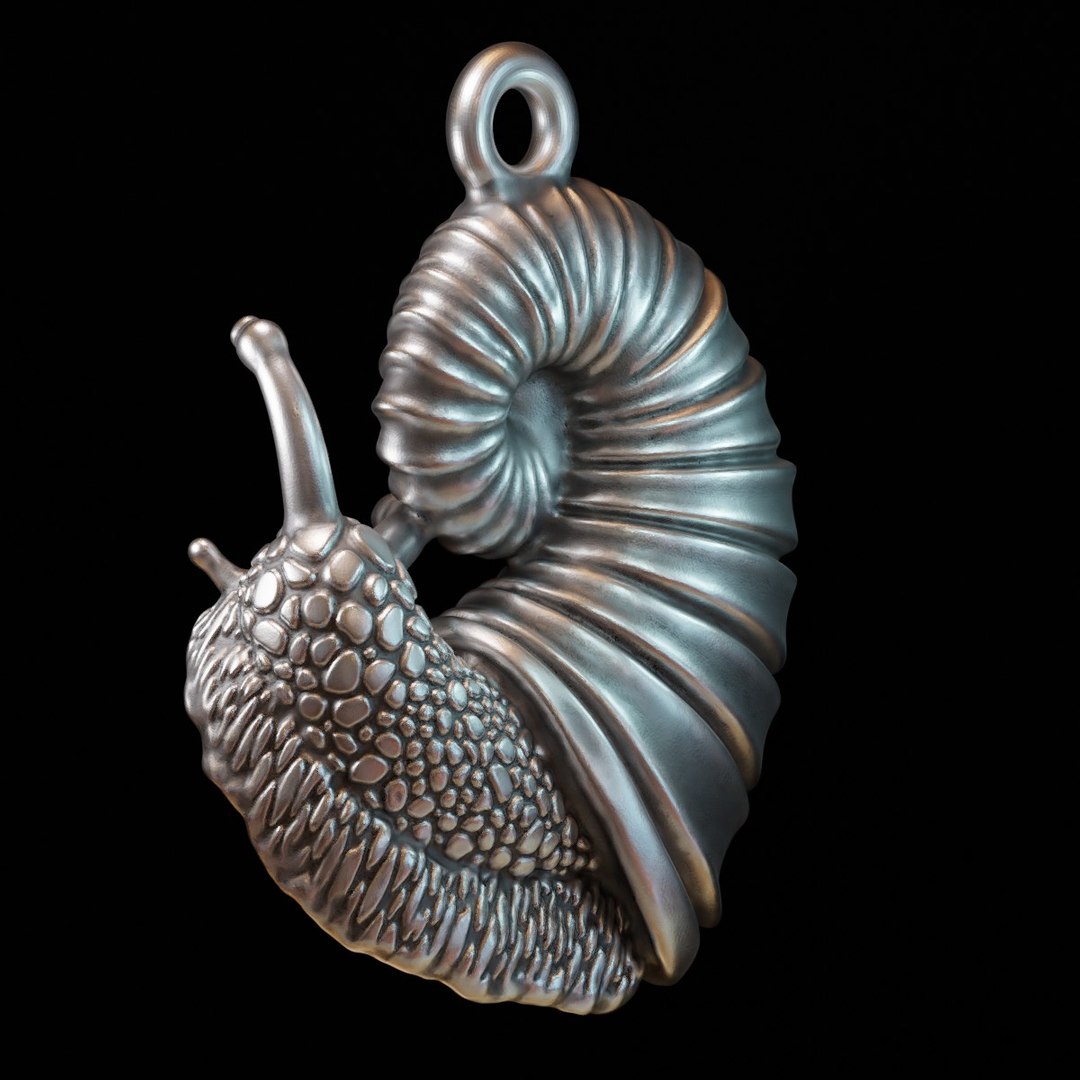 3D snail pendant jewelry model - TurboSquid 1481110