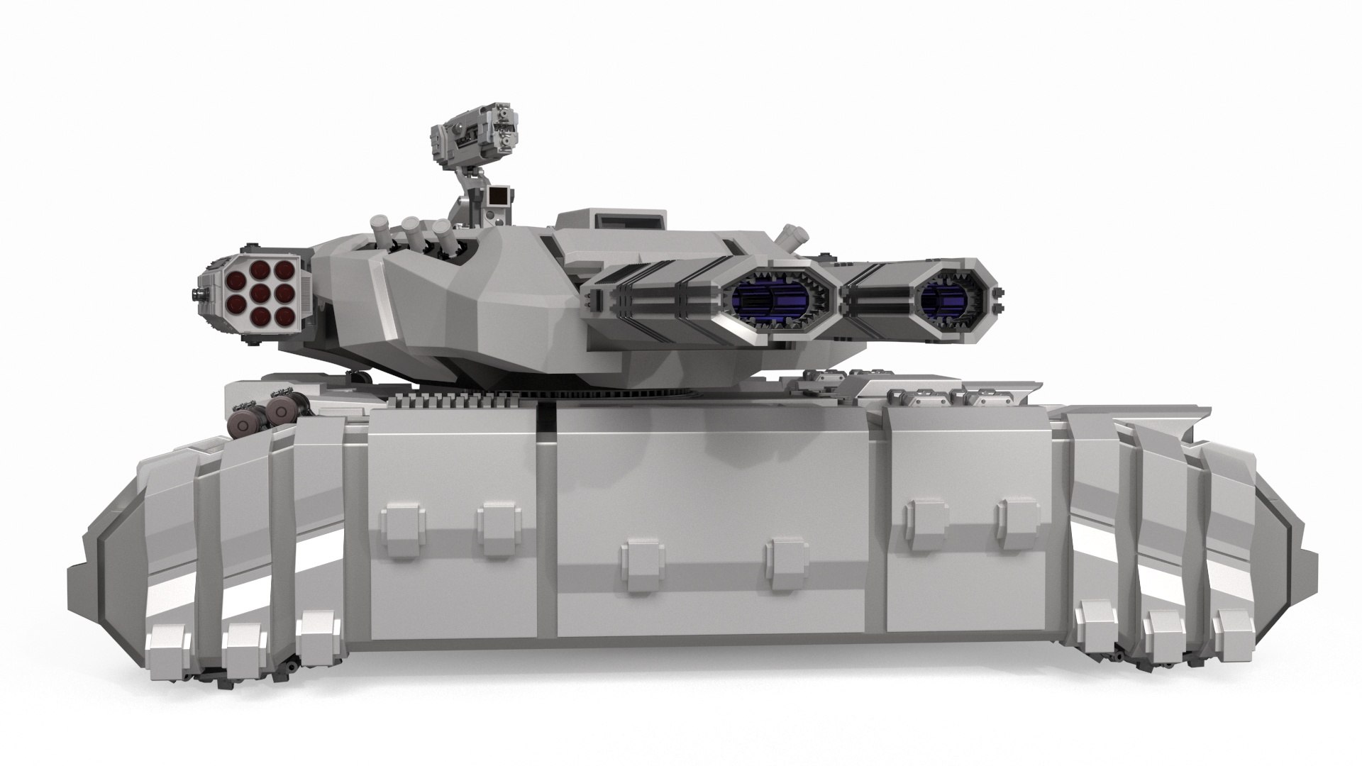 Fantastic Heavy Tank White Rigged Model - TurboSquid 2278916