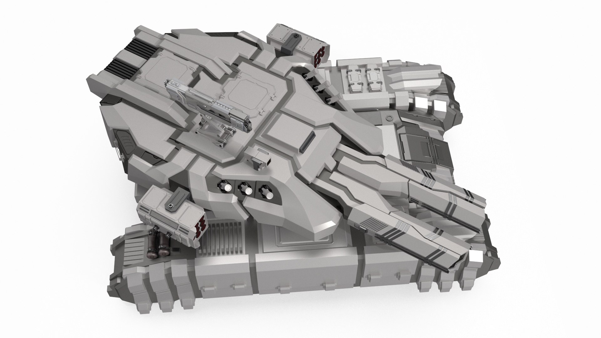 Fantastic Heavy Tank White Rigged Model - TurboSquid 2278916