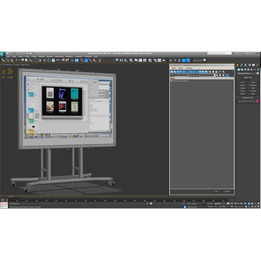 interactive whiteboard mobile stand 3d ma