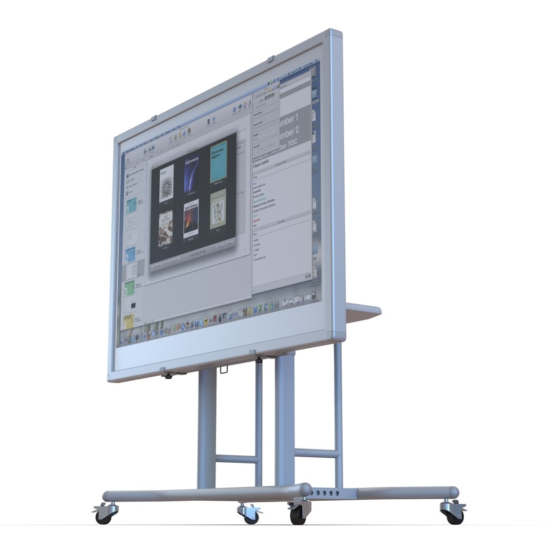 Interactive Whiteboard Mobile Stand 3d Ma