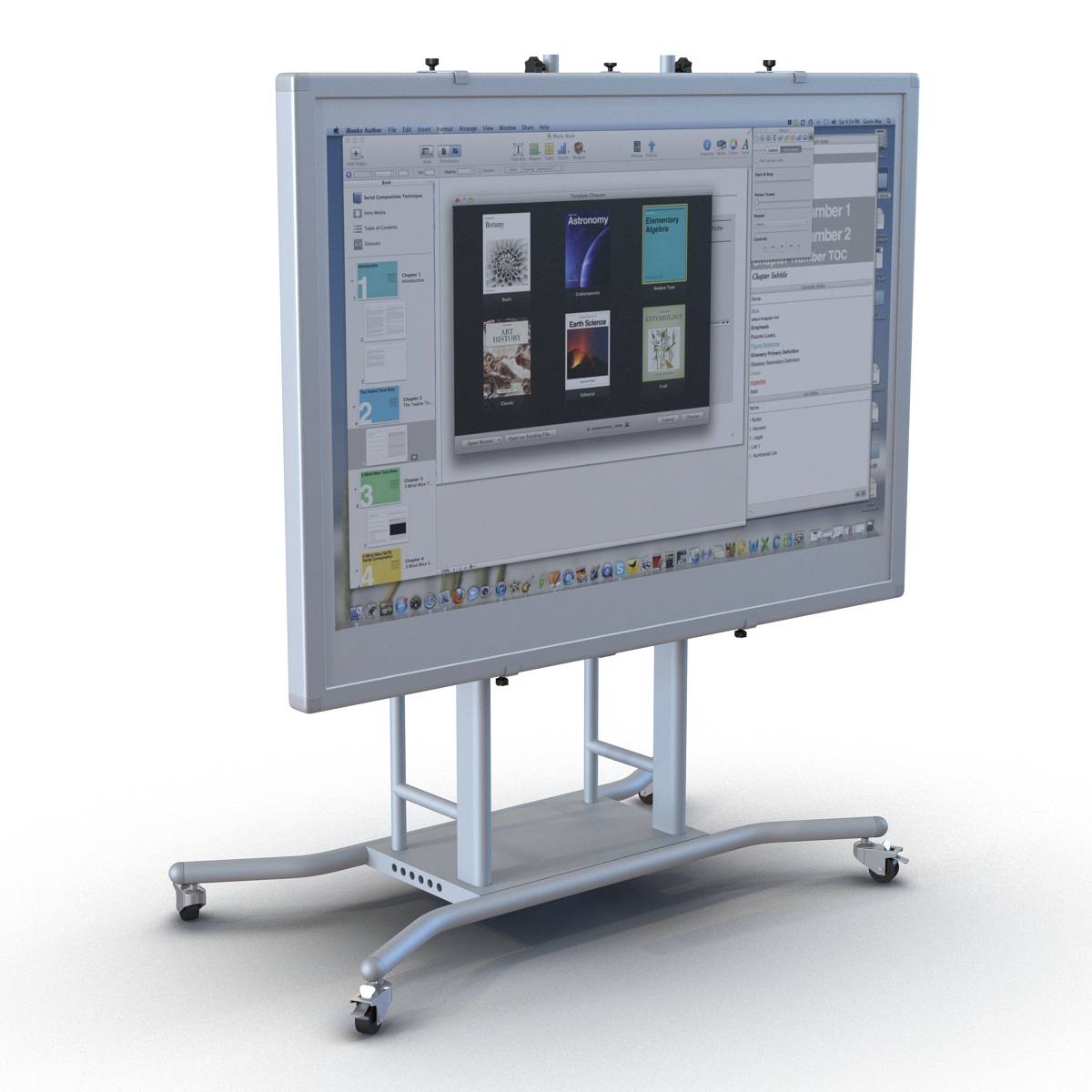 interactive whiteboard mobile stand 3d ma