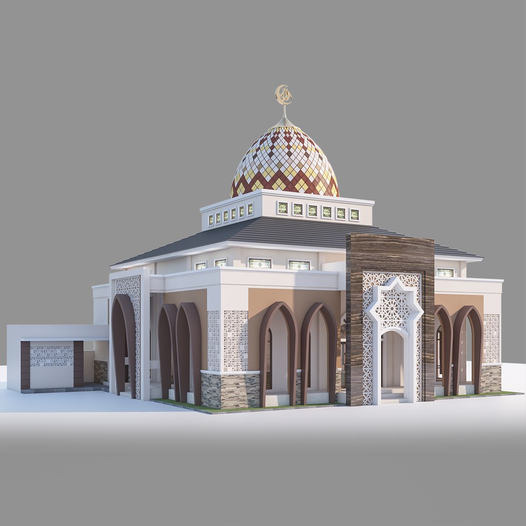 3D 3D Mosque 18x18m - TurboSquid 1862139