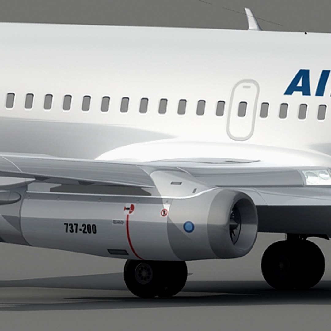 737-200 Plane Air France 3d Max