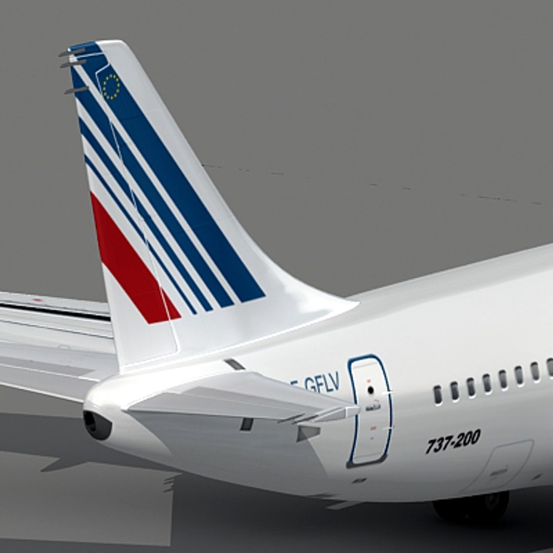 737-200 Plane Air France 3d Max