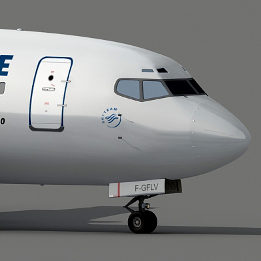 737-200 plane air france 3d max