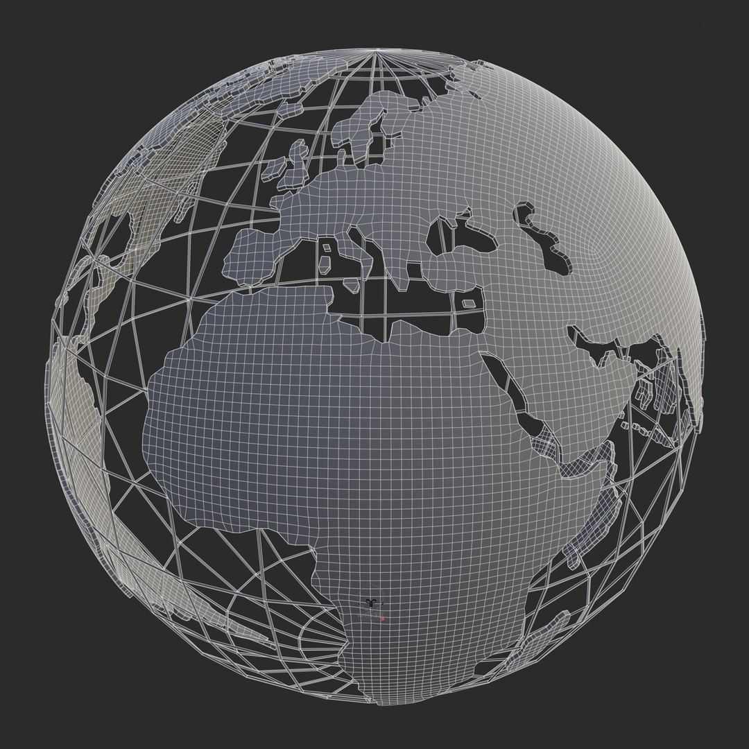 3D World Globe Wood With Metal Wire-frame Model - TurboSquid 2290482