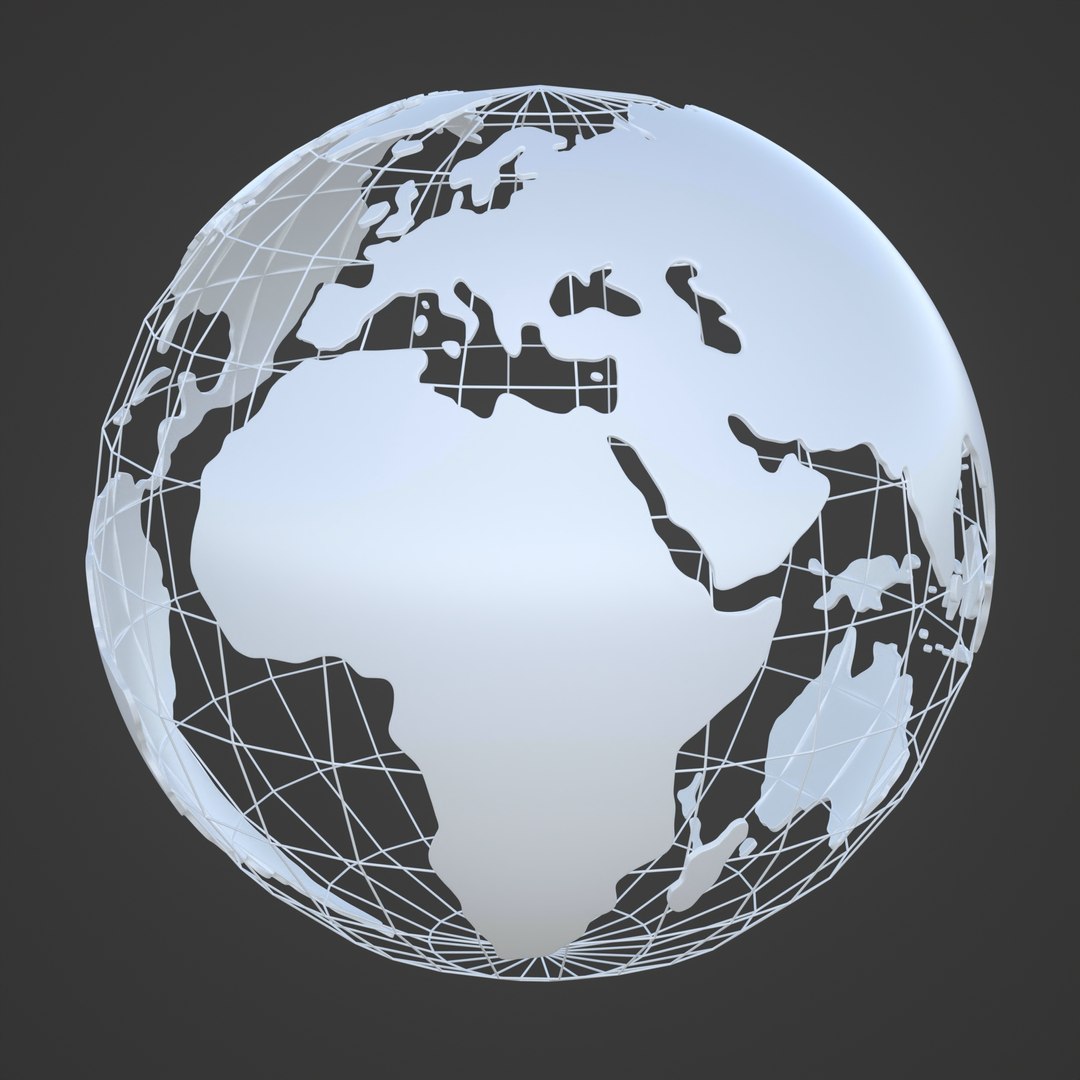 3D World Globe Wood With Wire Model - TurboSquid 2290482