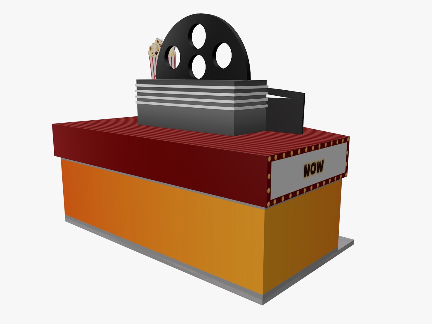 3D Cartoon Cinema Building - TurboSquid 2224723