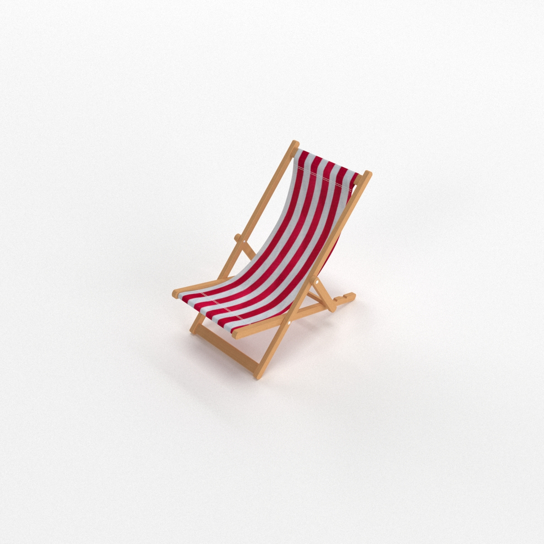 Deck chair model - TurboSquid 1408989