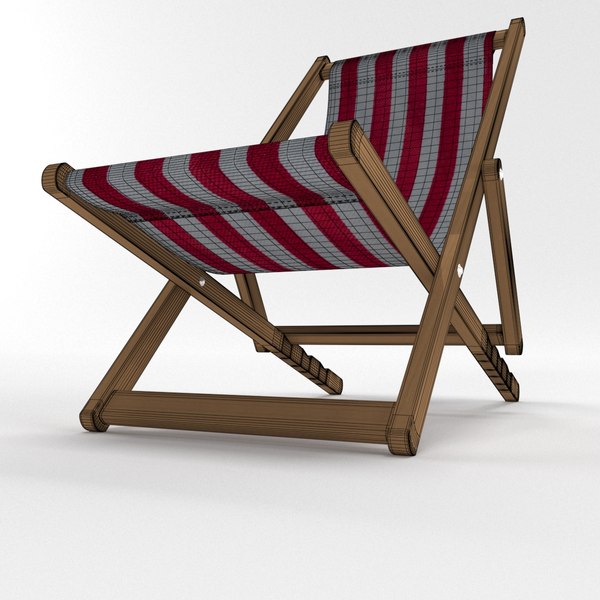Deck chair model - TurboSquid 1408989