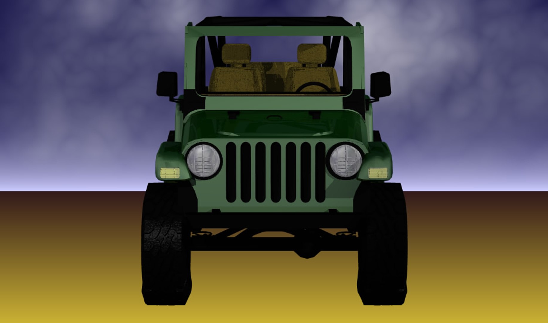 Jeep Tj Wrangler 3d Model