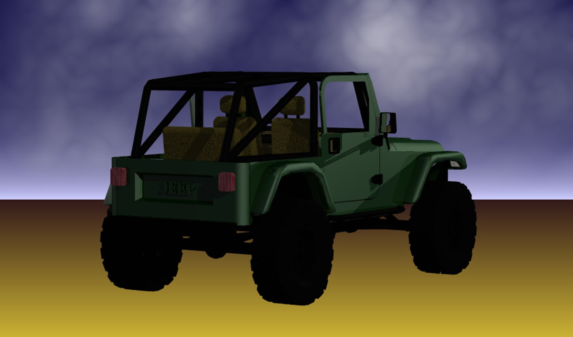 Jeep Tj Wrangler 3d Model