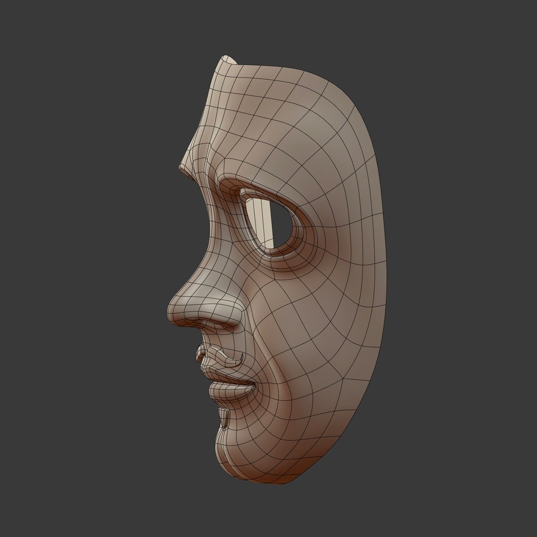 3D theater mask model - TurboSquid 1433874