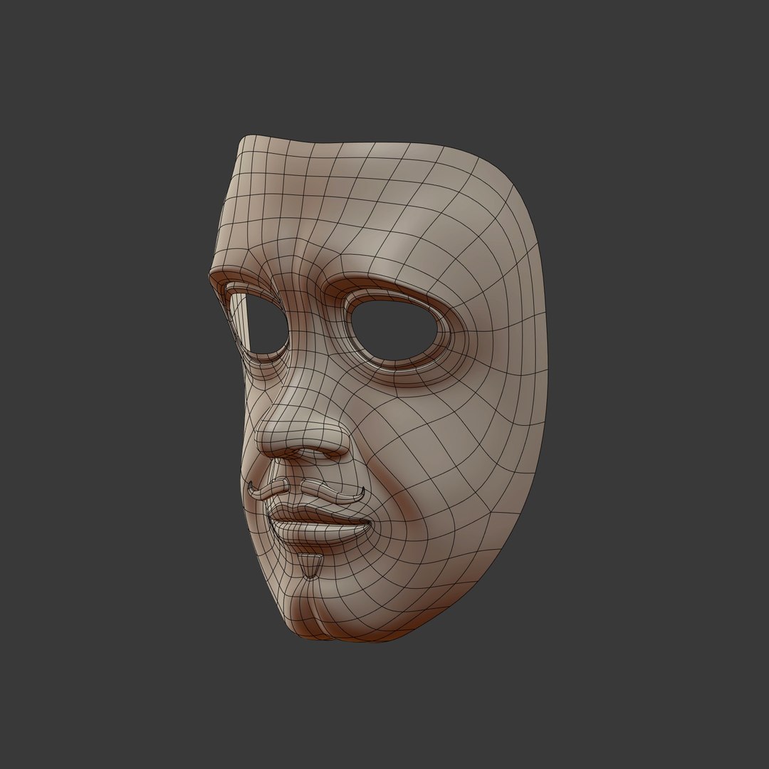 3D theater mask model - TurboSquid 1433874