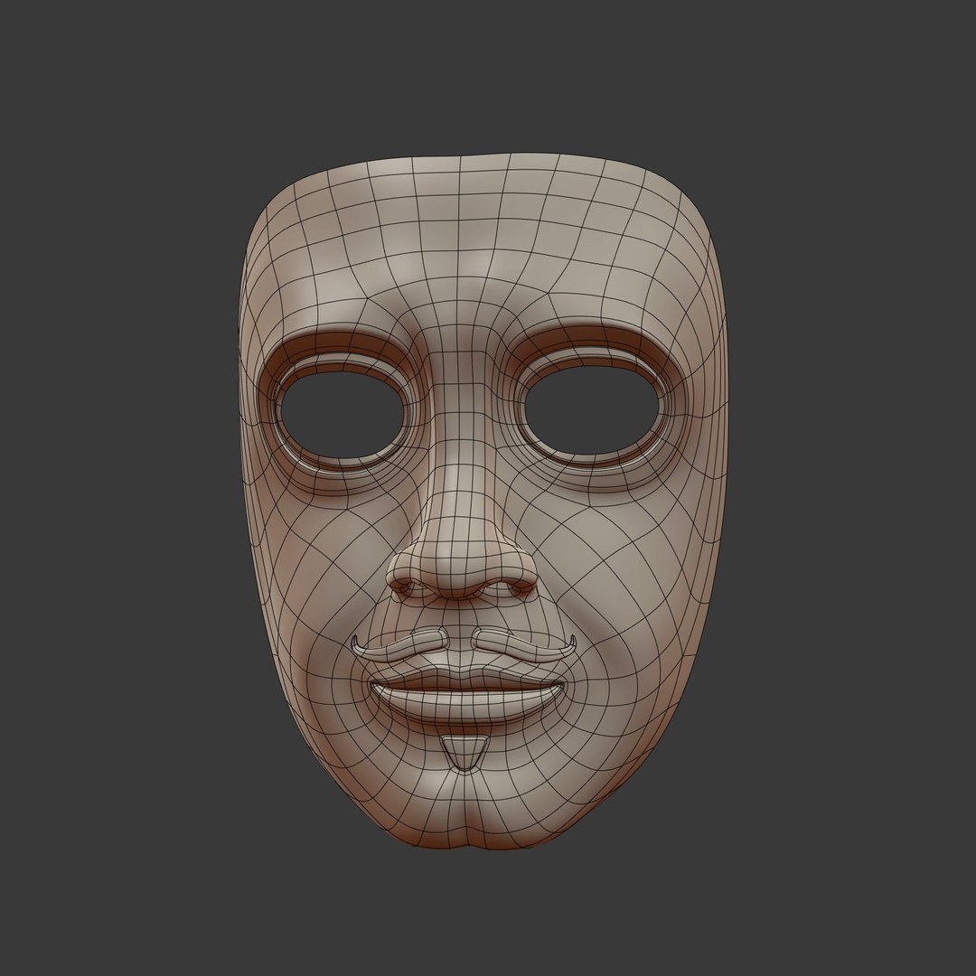 3D theater mask model - TurboSquid 1433874