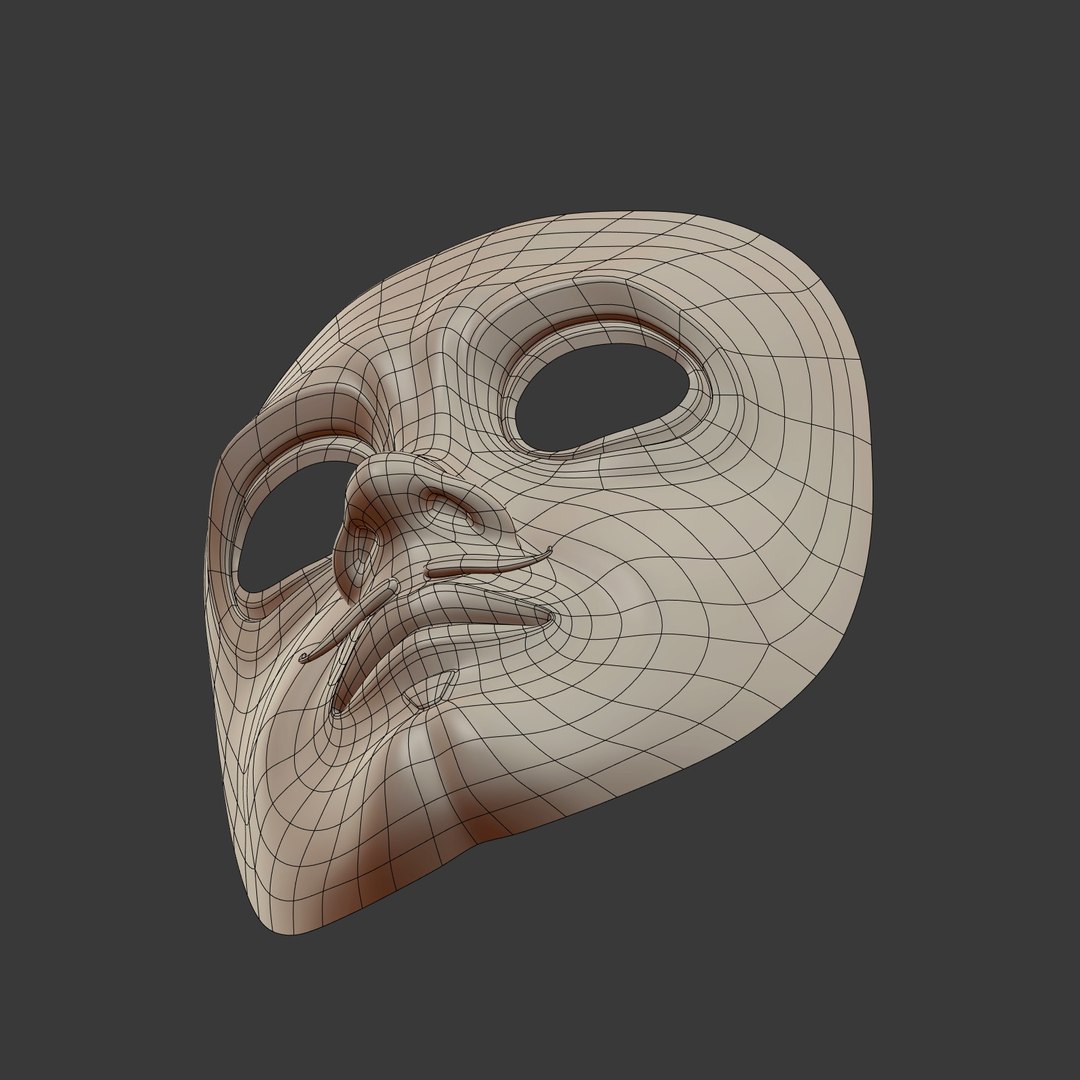 3D theater mask model - TurboSquid 1433874