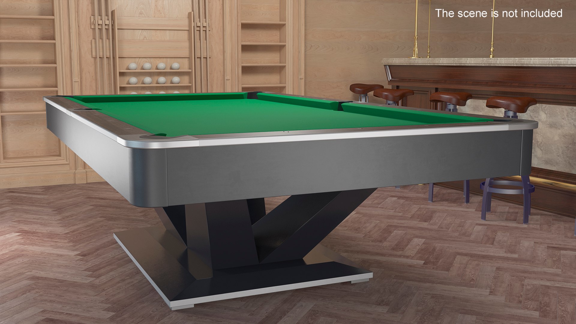 Professional Billiards Table 9ft Green Model - TurboSquid 2188779