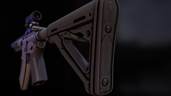 R4-C Assault Rifle 3D model - TurboSquid 1803743