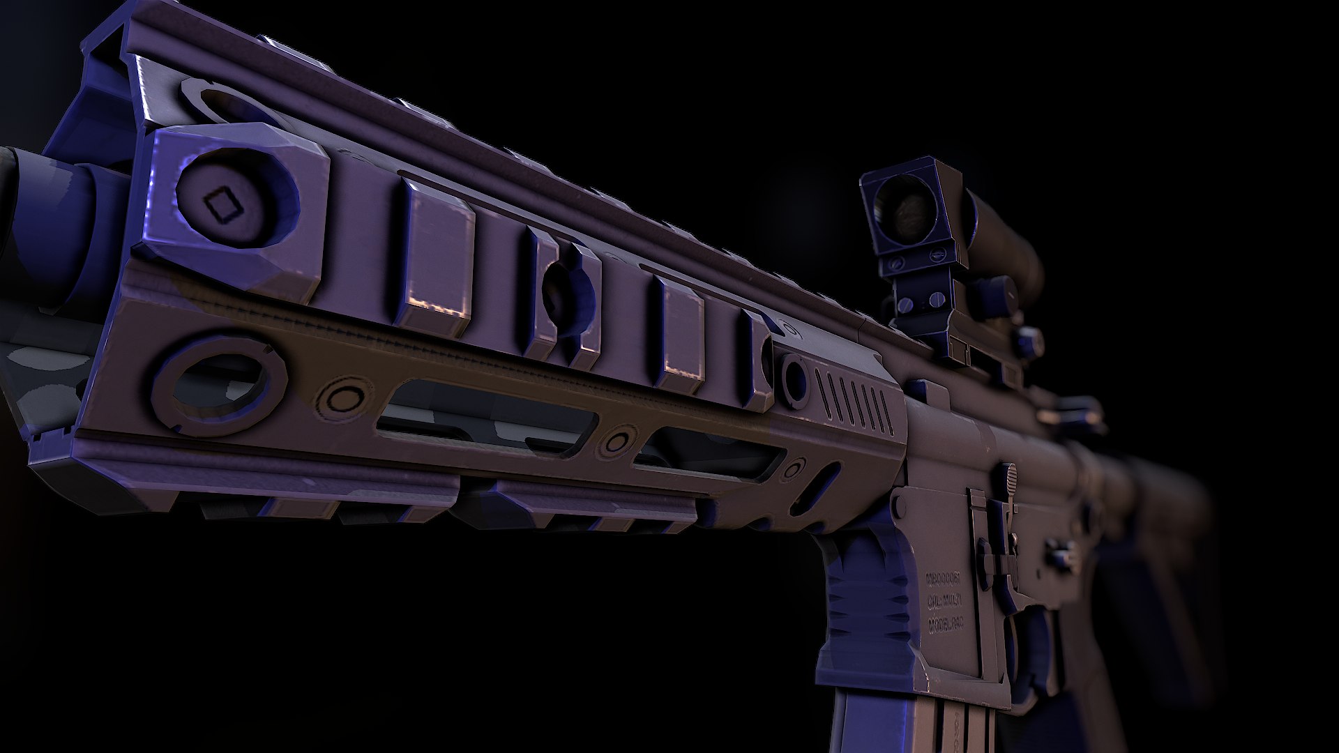 R4-C Assault Rifle 3D Model - TurboSquid 1803743