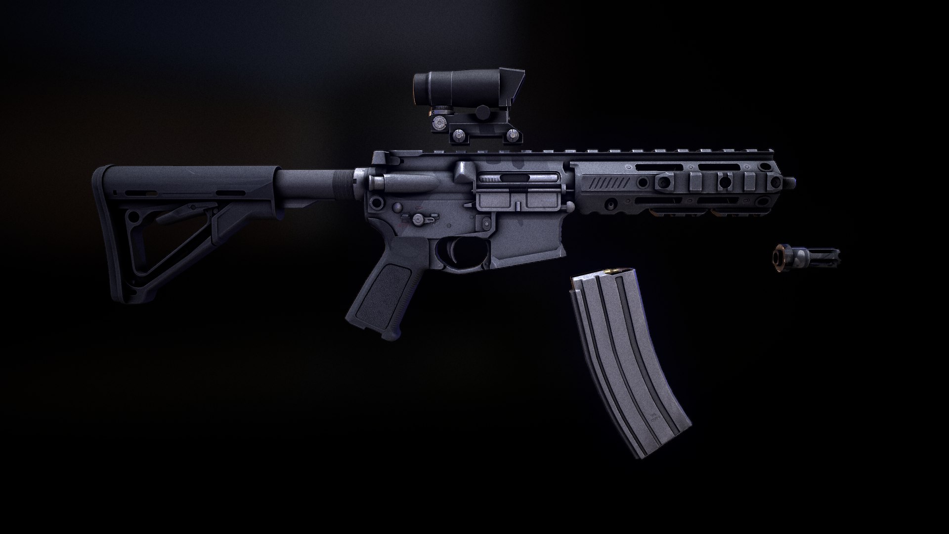 R4-C Assault Rifle 3D Model - TurboSquid 1803743