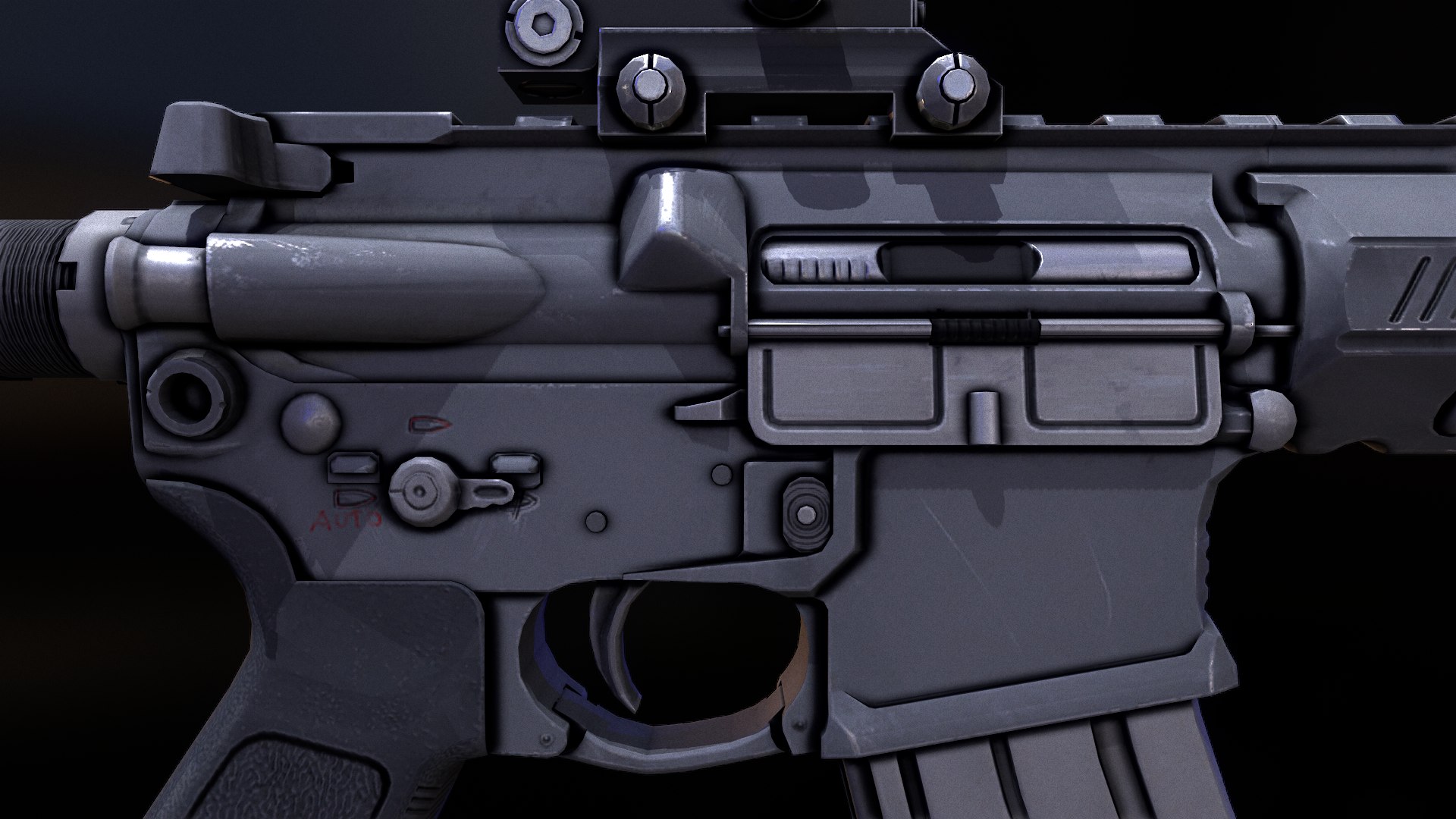 R4-C Assault Rifle 3D Model - TurboSquid 1803743