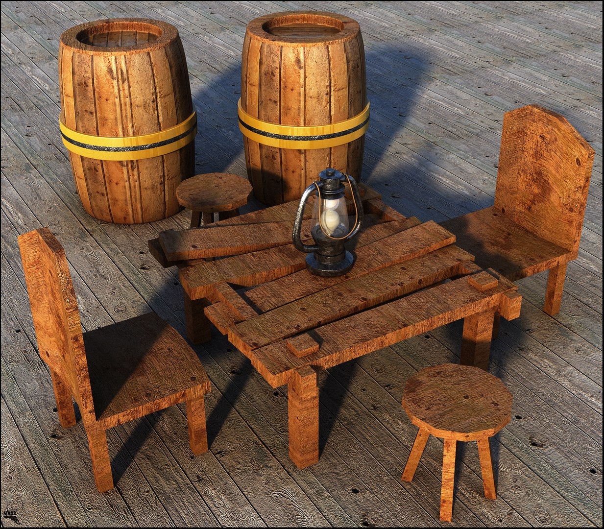 3D table wood rustic | 1146840 | TurboSquid