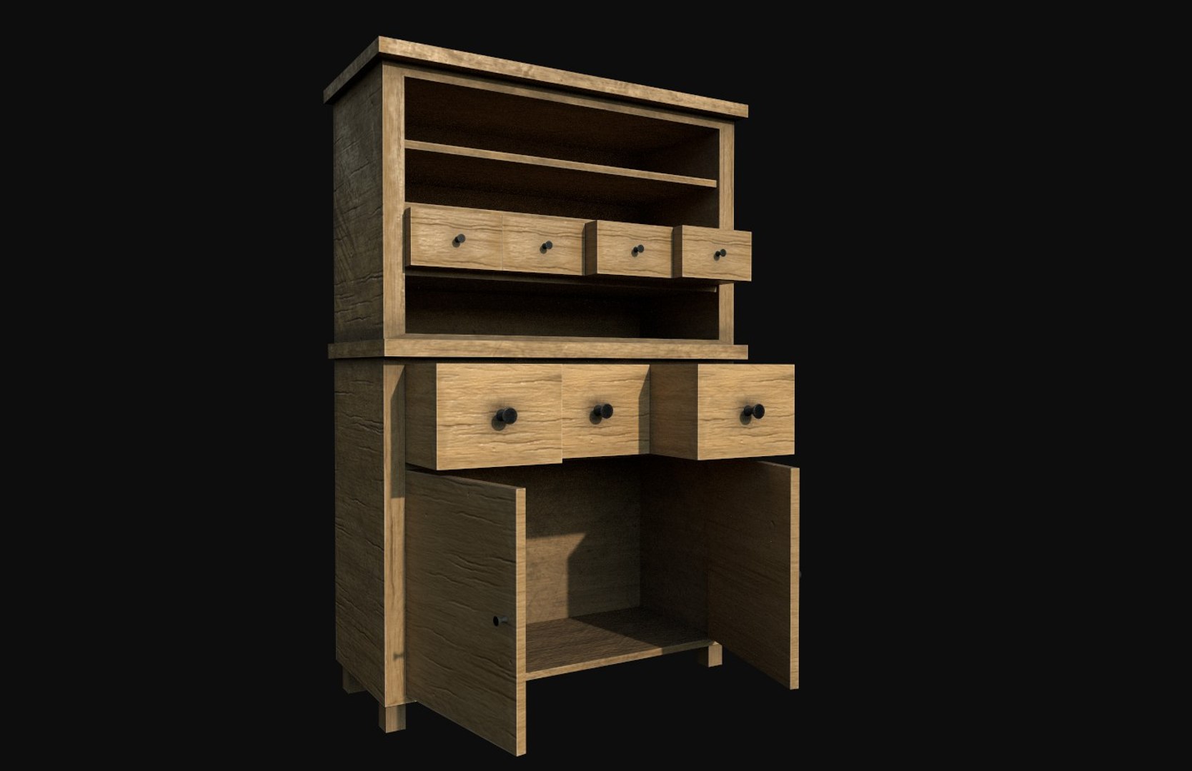 Cabinet Games Drawers 3D Model - TurboSquid 1615420
