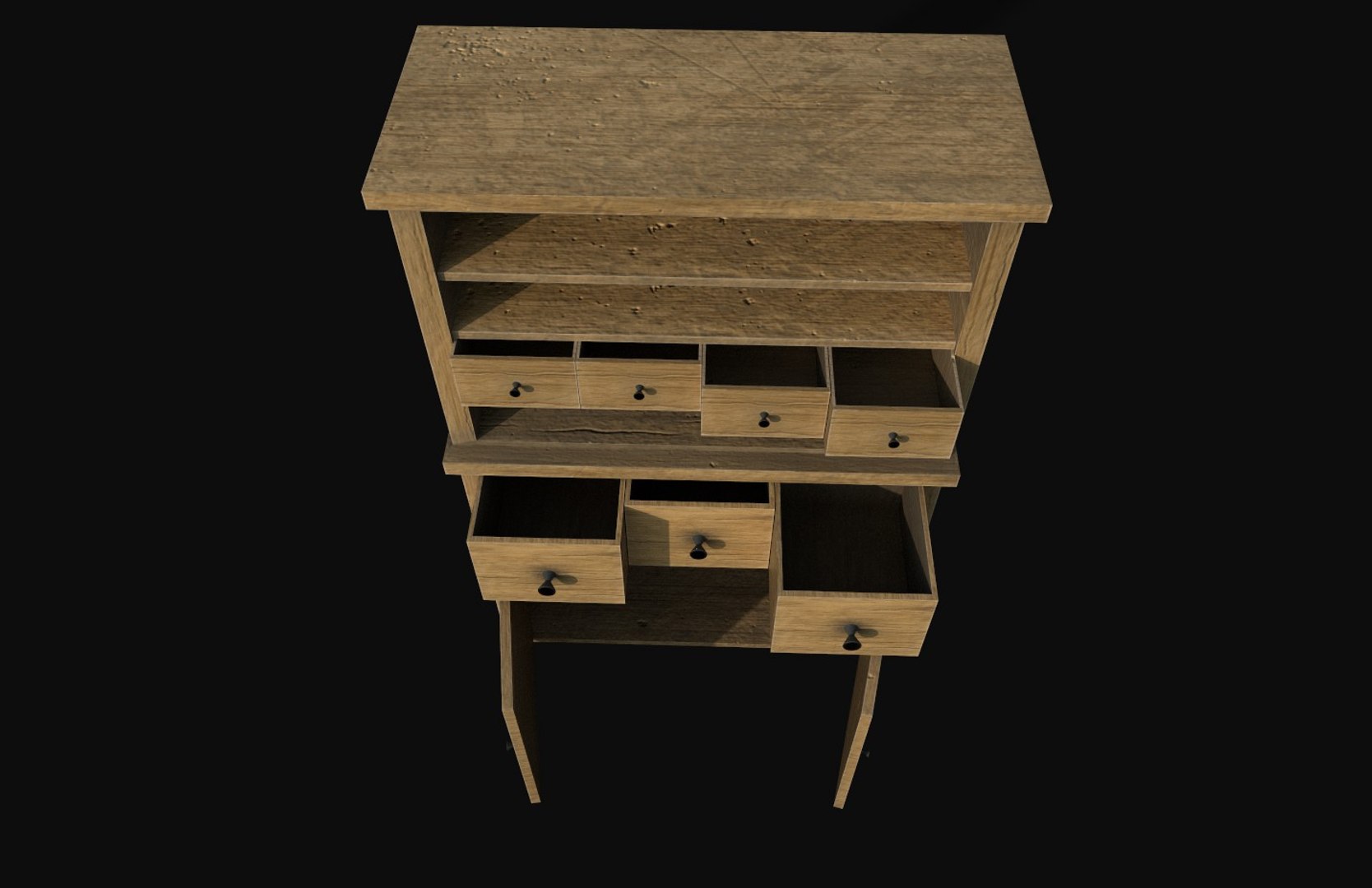 Cabinet Games Drawers 3D Model - TurboSquid 1615420