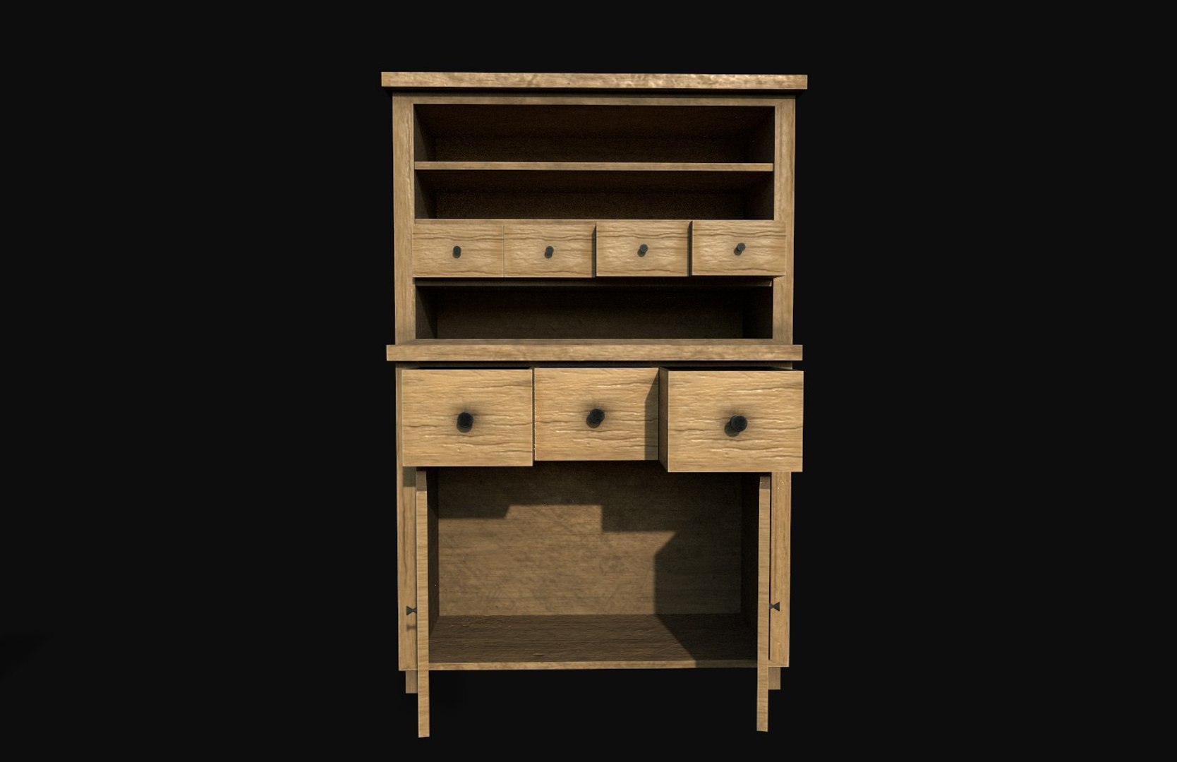 Cabinet Games Drawers 3D Model - TurboSquid 1615420