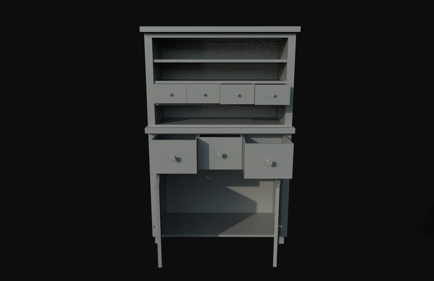 Cabinet Games Drawers 3D Model - TurboSquid 1615420