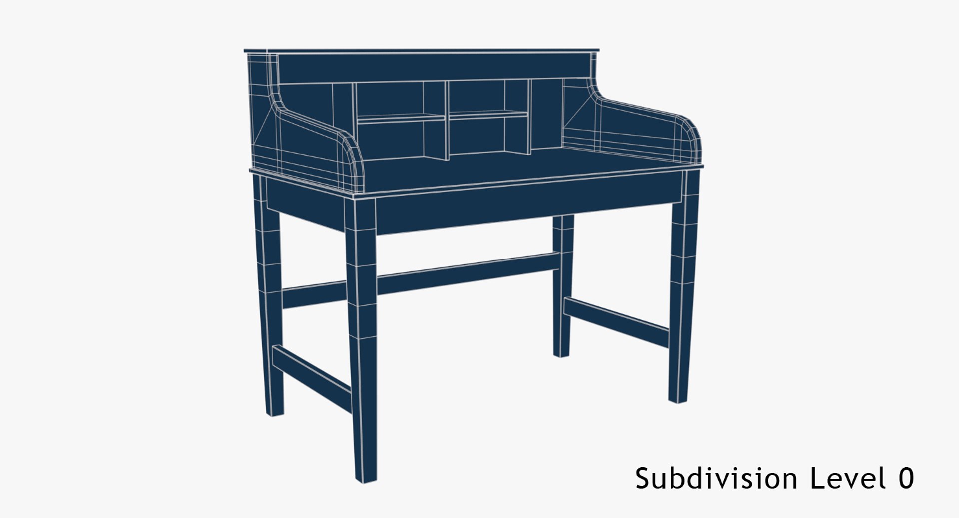 Study Table 3D Model - TurboSquid 1298396