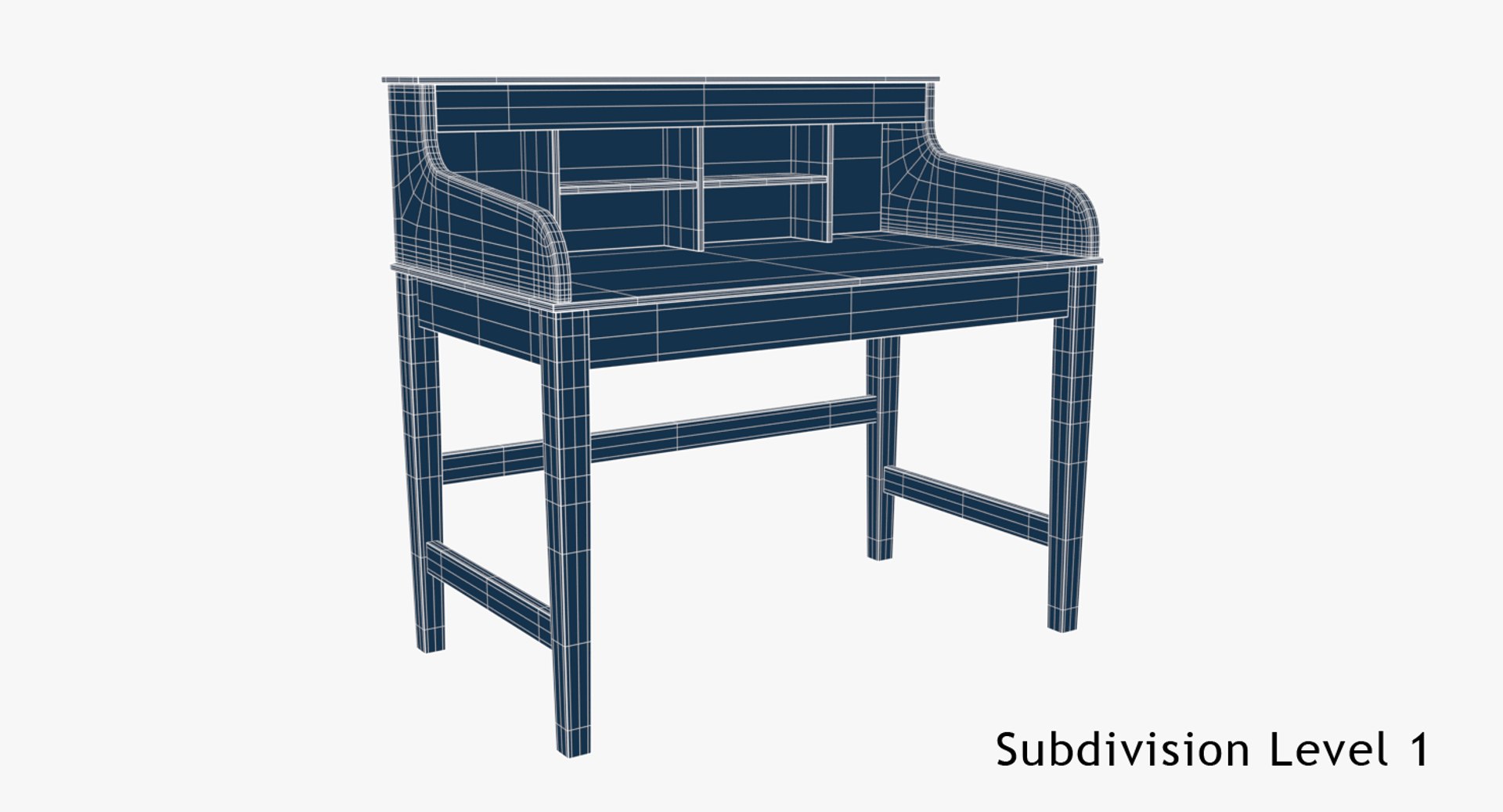 Study Table 3D Model - TurboSquid 1298396
