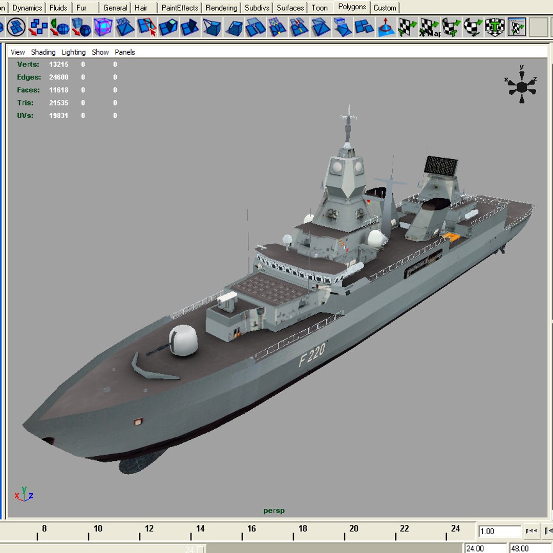 Fgs F124 Sachsen 3d Model
