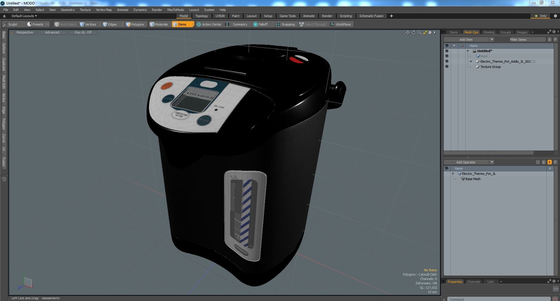 3D Model Electric Thermo Pot Addis 3L - TurboSquid 2004287
