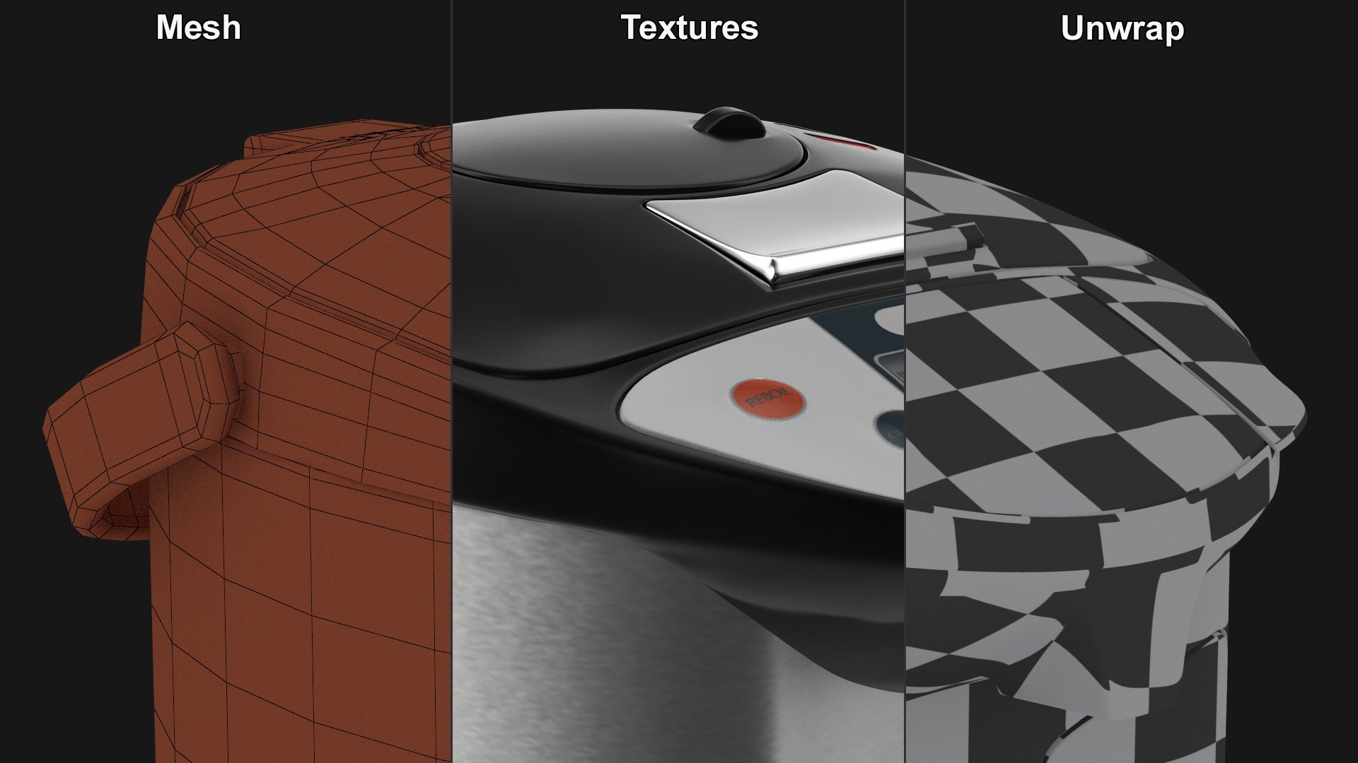 3D Model Electric Thermo Pot Addis 3L - TurboSquid 2004287