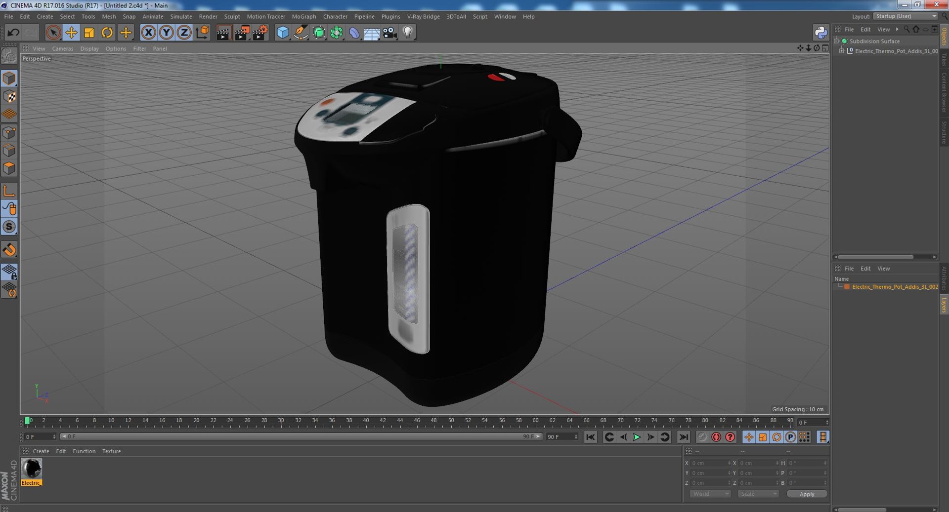 3D Model Electric Thermo Pot Addis 3L - TurboSquid 2004287