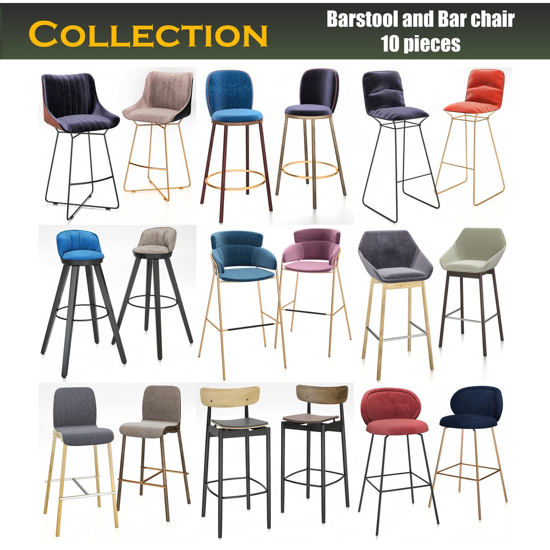 Chair Barstool Bar Model - TurboSquid 1566690