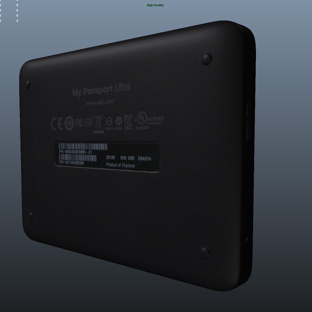 Wd Passport Ultra 3d Model